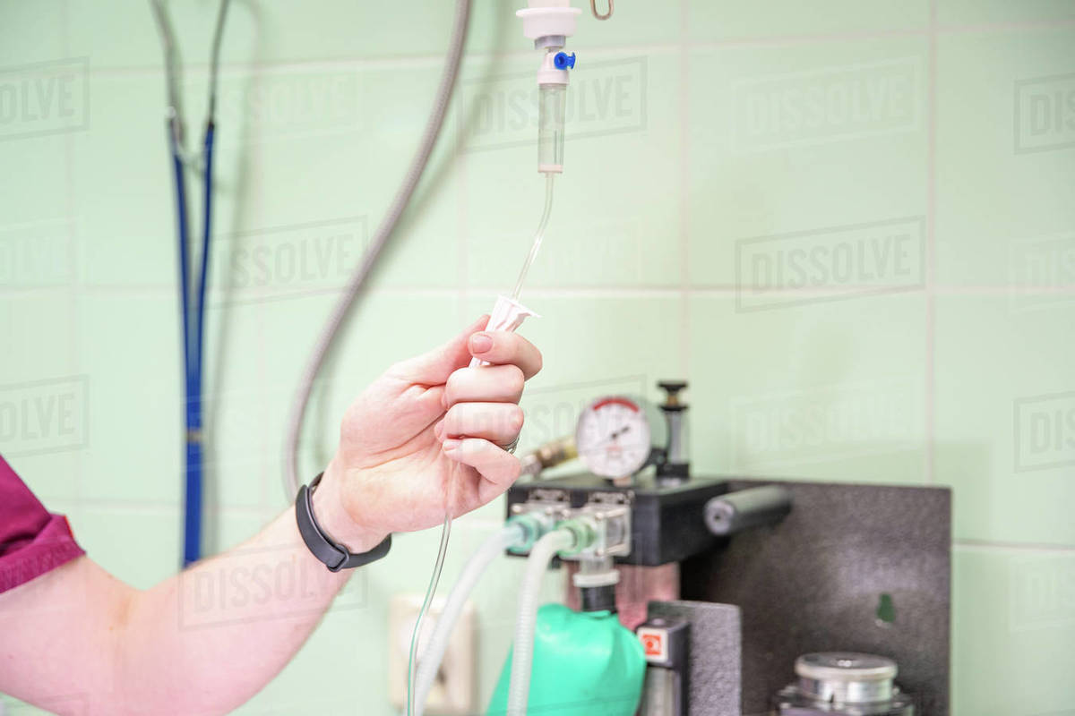 preparing an infusion at a surgical clinic. - Royalty-free Stock Photo ...