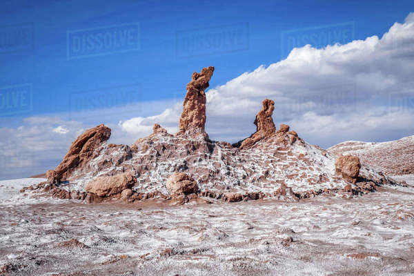 Las tres Marias rocks in Valle de la Luna in San Pedro de Atacama ...