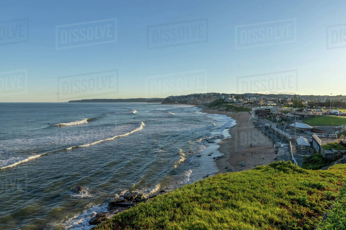 merewether beach and surf at newcastle in nsw, australia - Royalty-free ...
