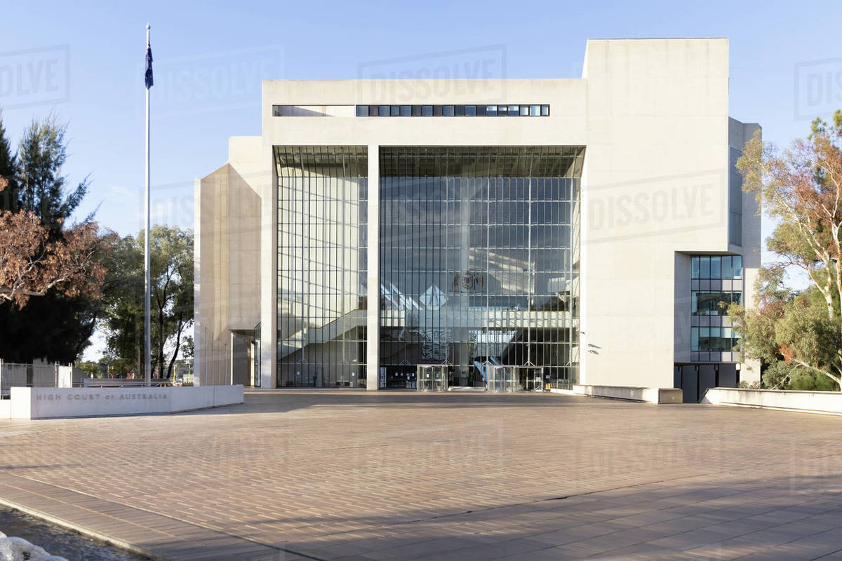 the high court of australia and its forecourt at canberra in the act ...