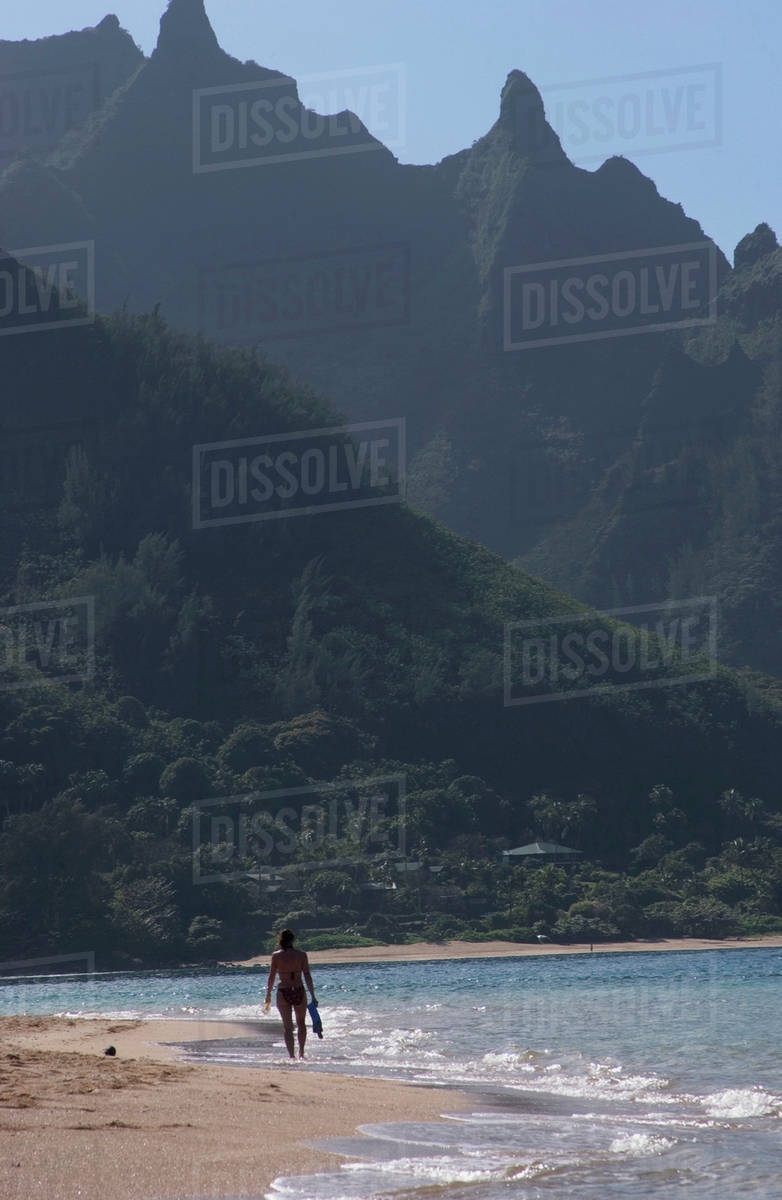 USA, Hawaii, Kauai, North Coast, Haena Beach. - Royalty-free Stock ...