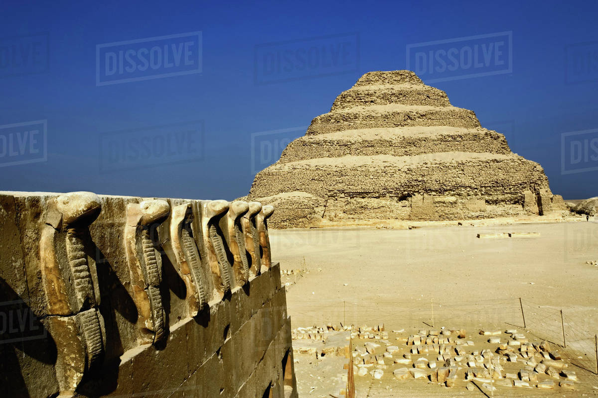Step pyramid at Saqqara, one of the earliest Egyptian pyramids, built ...
