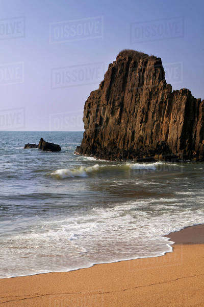 Japan, Kyoto Prefecture. Tateiwa Rock and ocean beach. - Stock Photo ...