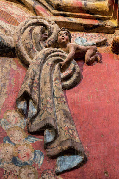 USA, Arizona, O'odham San Xavier Indian Reservation, San Xavier del Bac ...