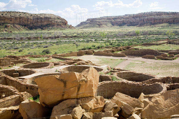 NM, New Mexico, Chaco Culture National Historic Park, Chaco Canyon ...