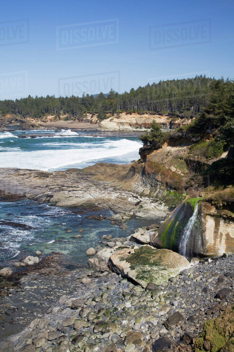 Oregon, Oregon Coast, Boiler Bay, near the community of Depoe Bay ...