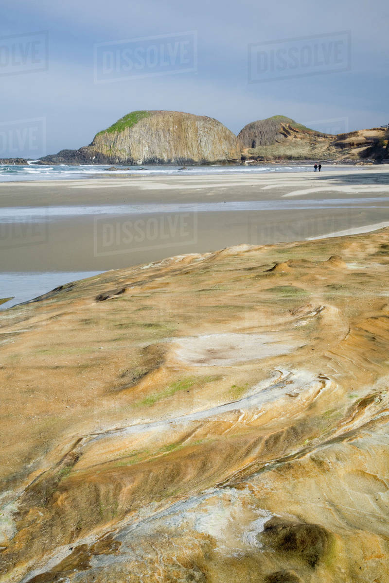 Oregon, Oregon Coast, Seal Rock State Park, shoreline view ...