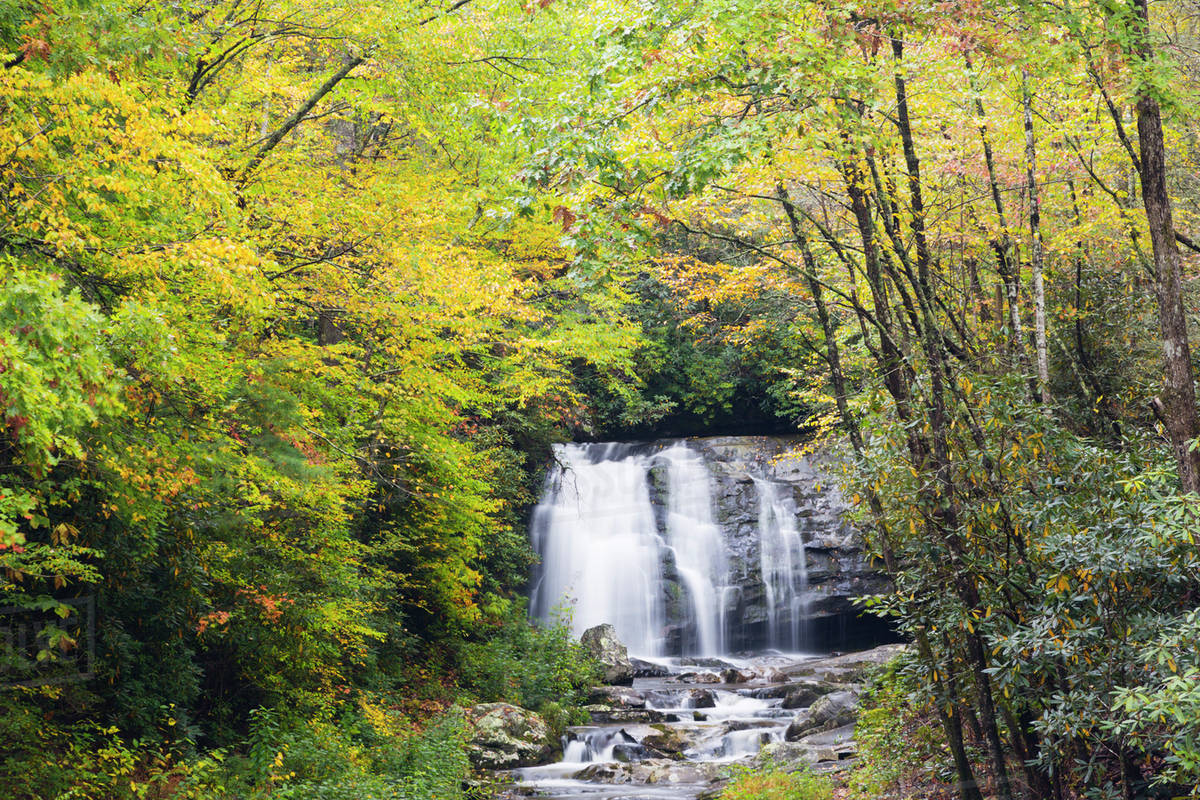 Tennessee, Great Smoky Mountains National Park, Meigs Falls - Royalty ...