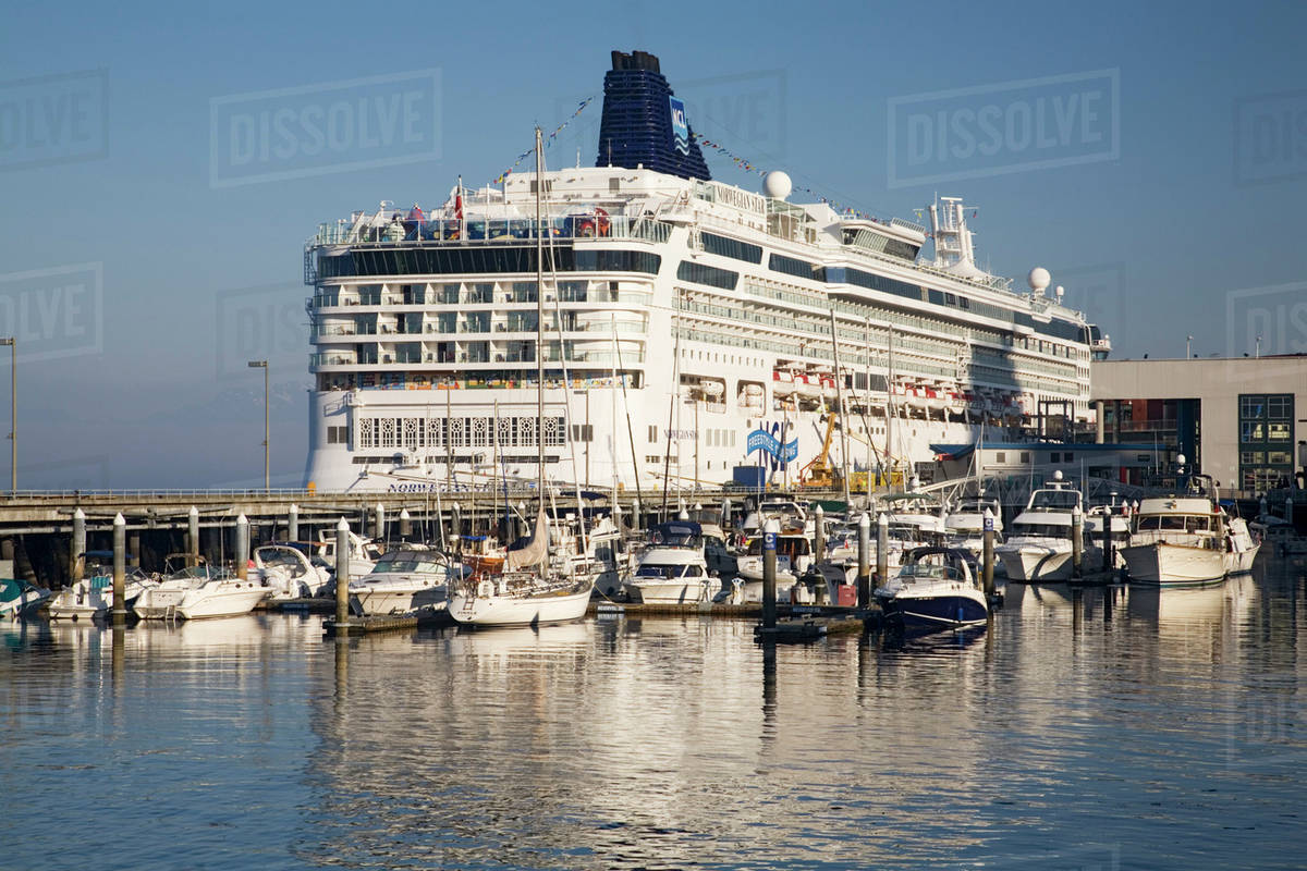 WA, Seattle, Cruise ship docked at Pier 66 - Royalty-free Stock Photo ...