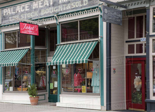 WA, La Conner, La Conner shops, a tourists' delight - Royalty-free ...