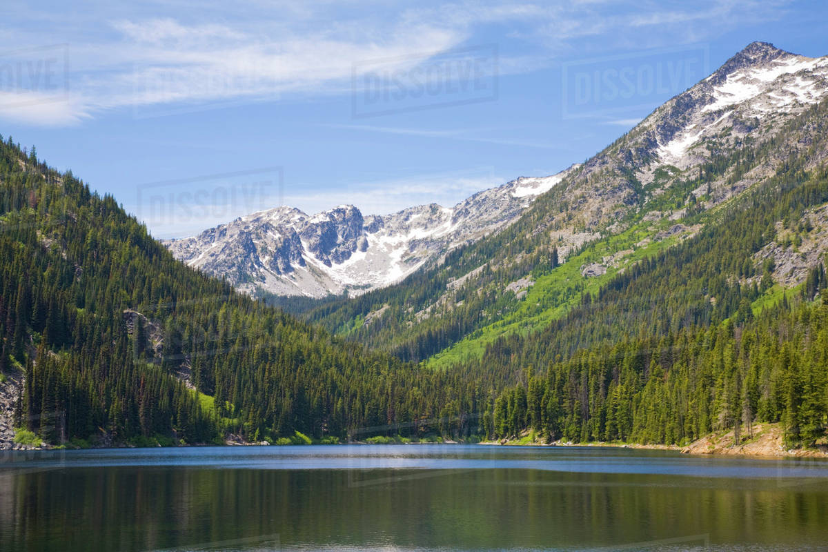 NA, WA, Alpine Lakes Wilderness, Eightmile Lake and Eightmile Mountain ...