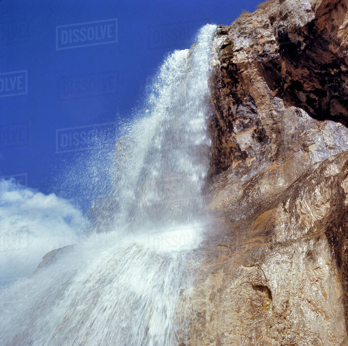 Afghanistan, Five Dams of 'Ali. Water cascades from the Five Dams of ...
