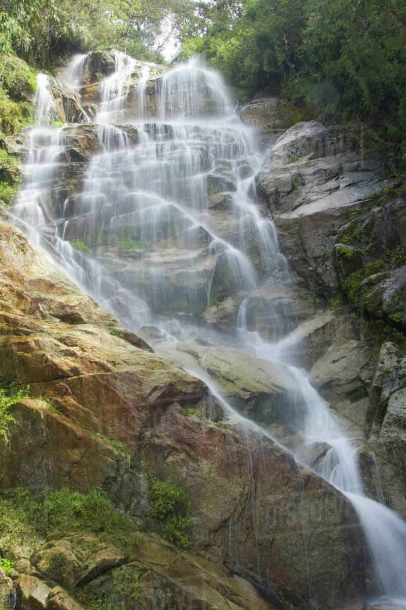 Winaywayna Falls (also called Huinay Huayna), Inca Trail to Machu ...