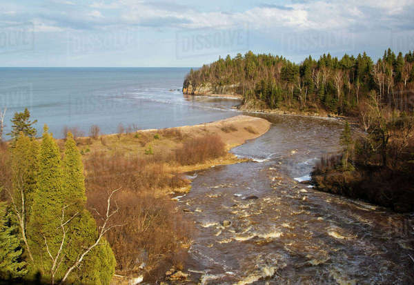 The Beaver River empties into Lake Superior at Beaver Bay Minnesota ...