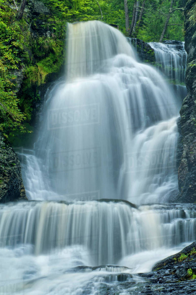 USA, Pennsylvania, Dingman's Ferry. Dingman's Falls and forest. - Stock ...