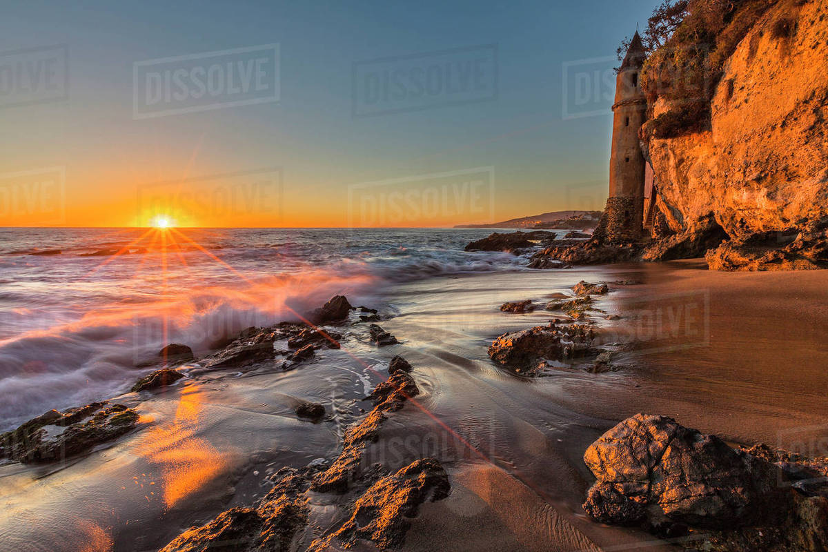 Sunset at Victoria Beach in Laguna Beach, CA - Stock Photo - Dissolve