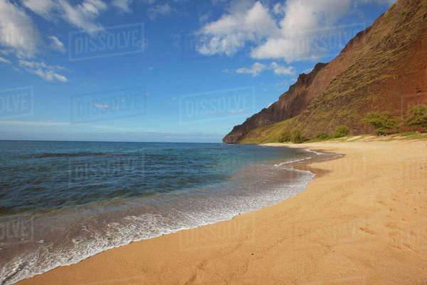 Milolii Beach, Napali Coast, Kauai, Hawaii - Stock Photo - Dissolve