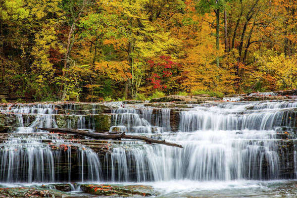 Upper Cataract Falls on Mill Creek in autumn at Lieber State Recreation ...