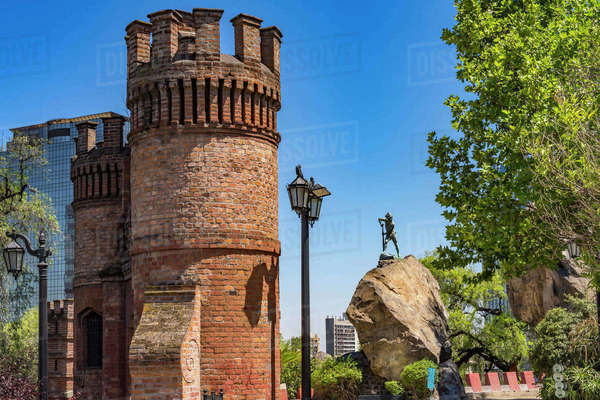 Castillo Hidalgo, Santiago, Chile. Castle created in 1816 - Stock Photo ...