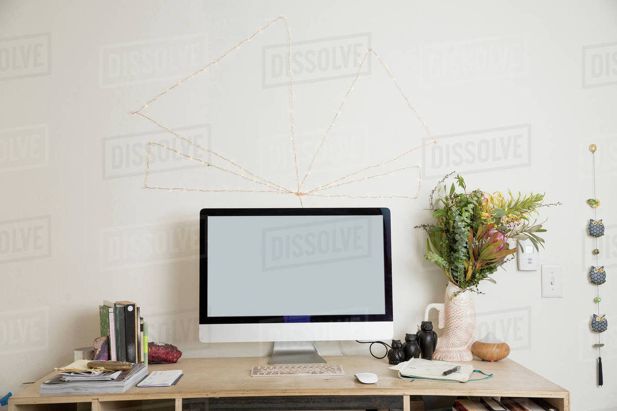 Computer on desk - Royalty-free Stock Photo | Dissolve