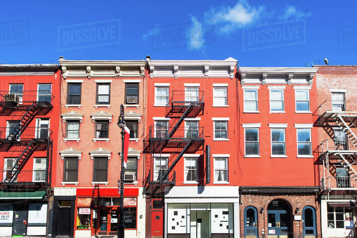 Apartment buildings, New York City, New York, USA - Stock Photo - Dissolve