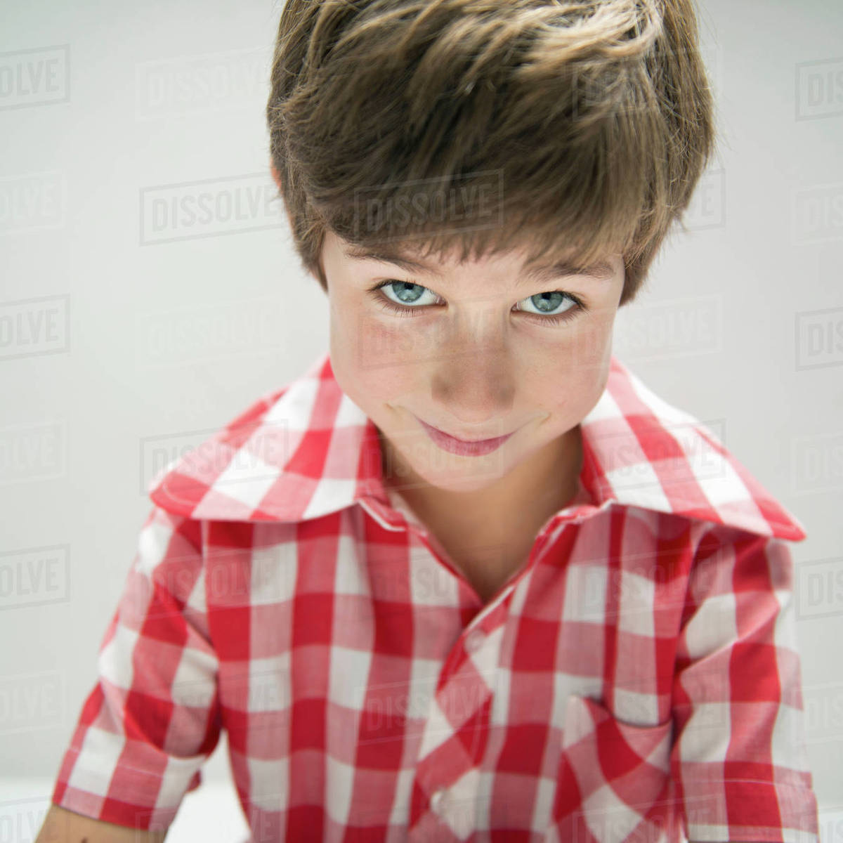 Close up of boy's smiling face - Royalty-free Stock Photo | Dissolve