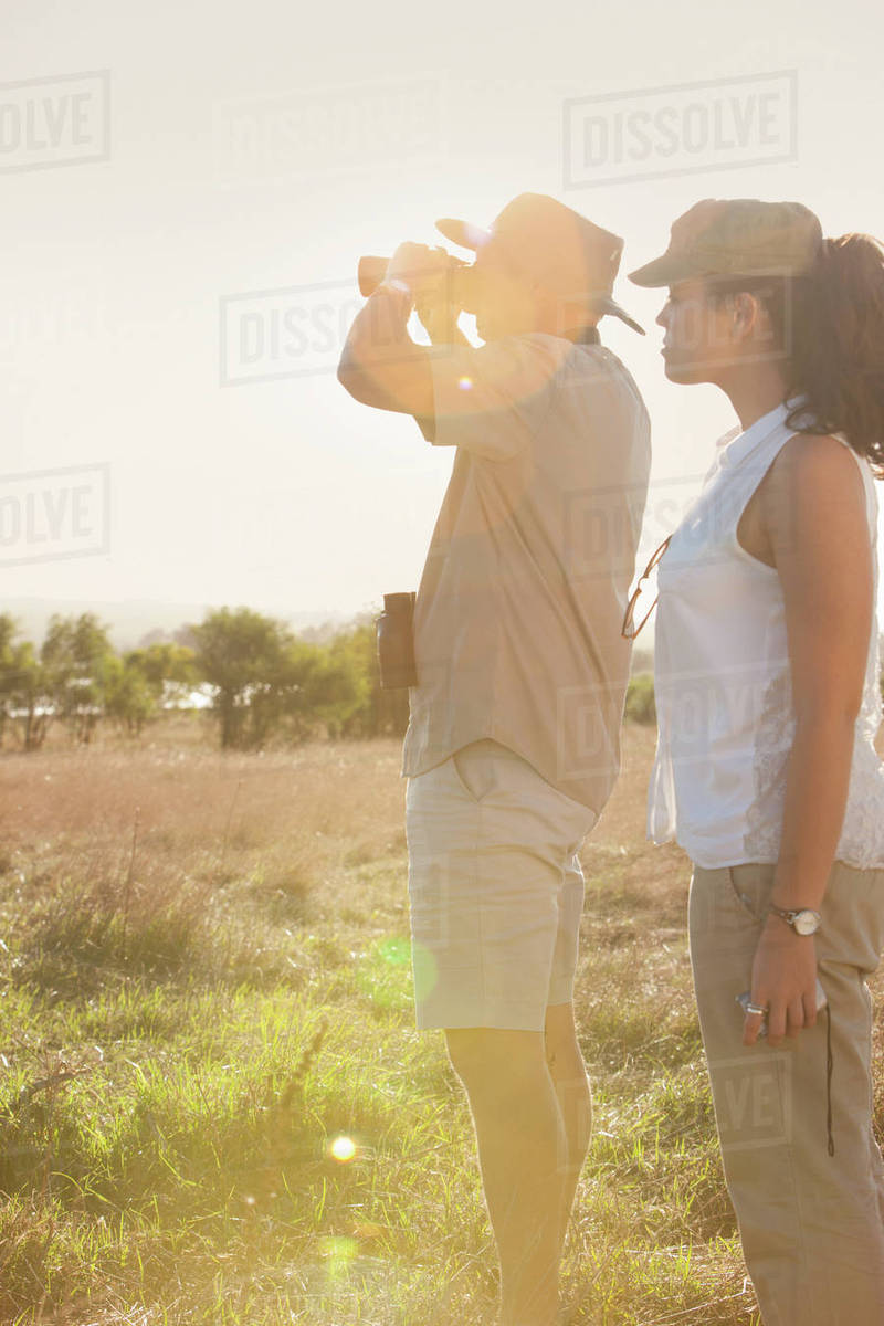 Couple on safari, Stellenbosch, South Africa - Royalty-free Stock Photo ...