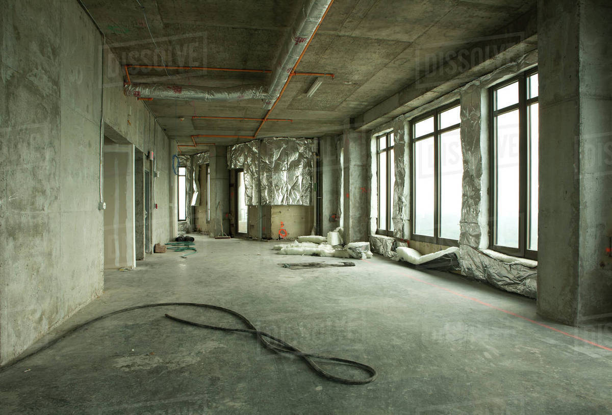 Construction inside high rise building - Royalty-free Stock Photo ...