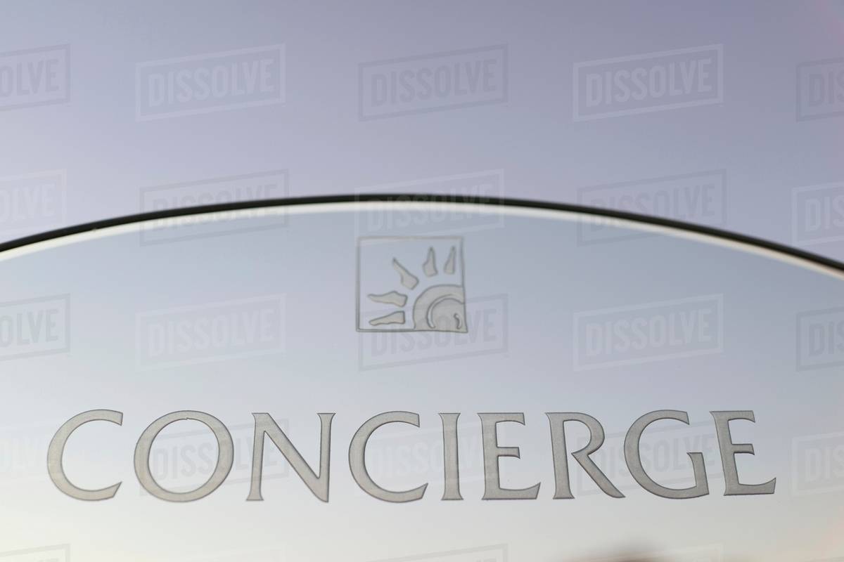 Hotel concierge sign - Royalty-free Stock Photo | Dissolve