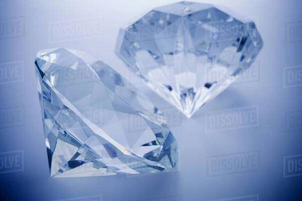Close up of cut diamonds - Royalty-free Stock Photo | Dissolve
