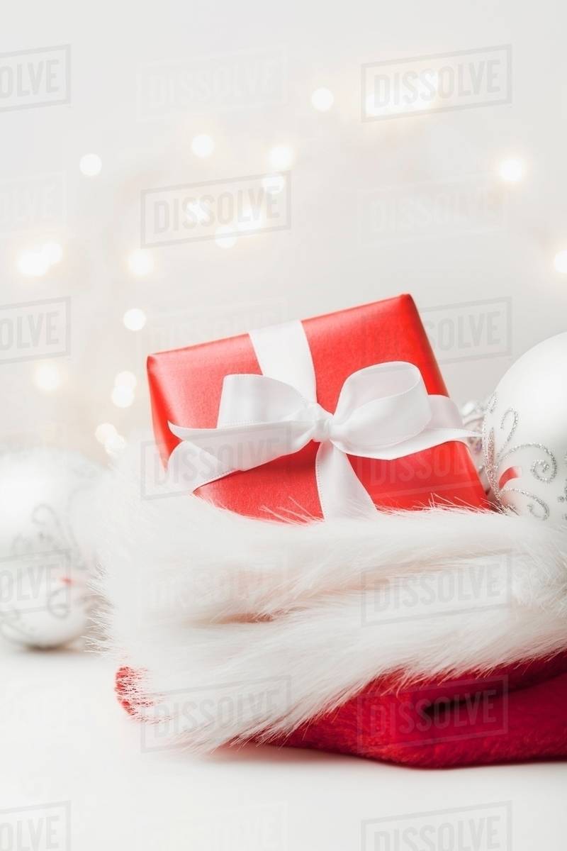 Christmas present in stocking - Royalty-free Stock Photo | Dissolve