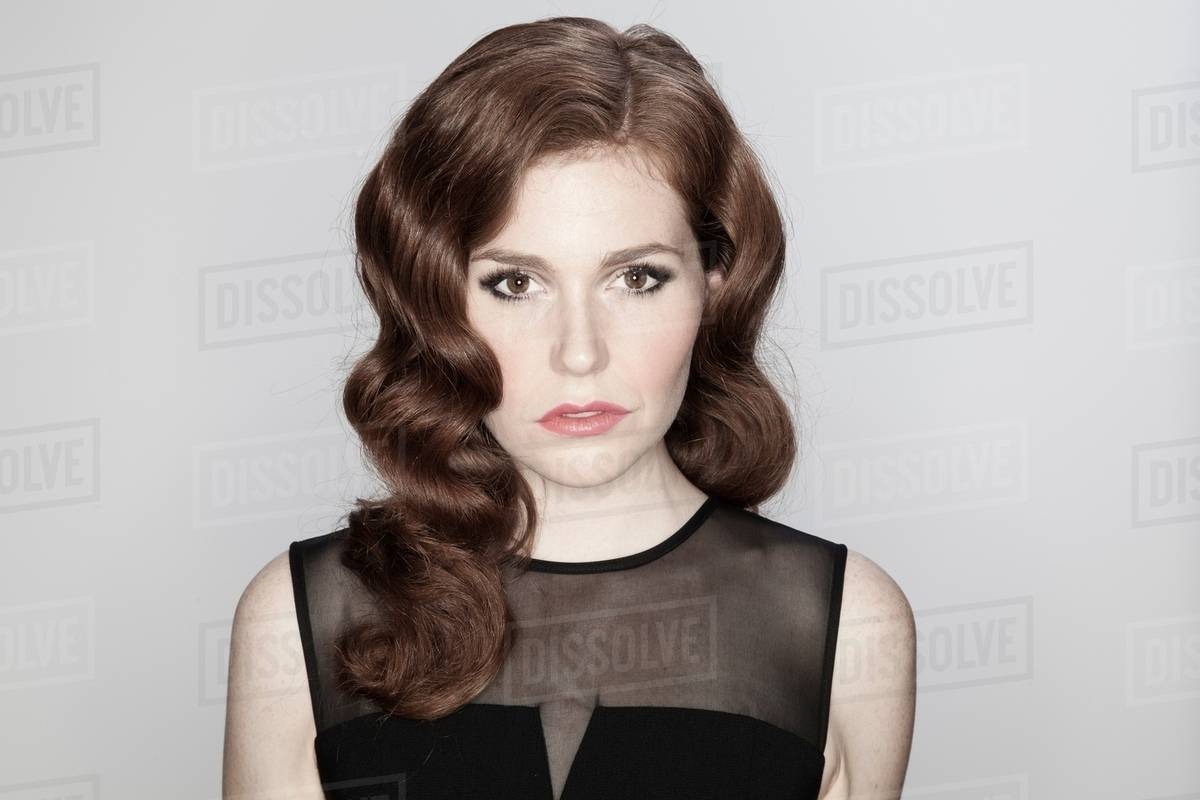 Close up of woman's serious face - Stock Photo - Dissolve