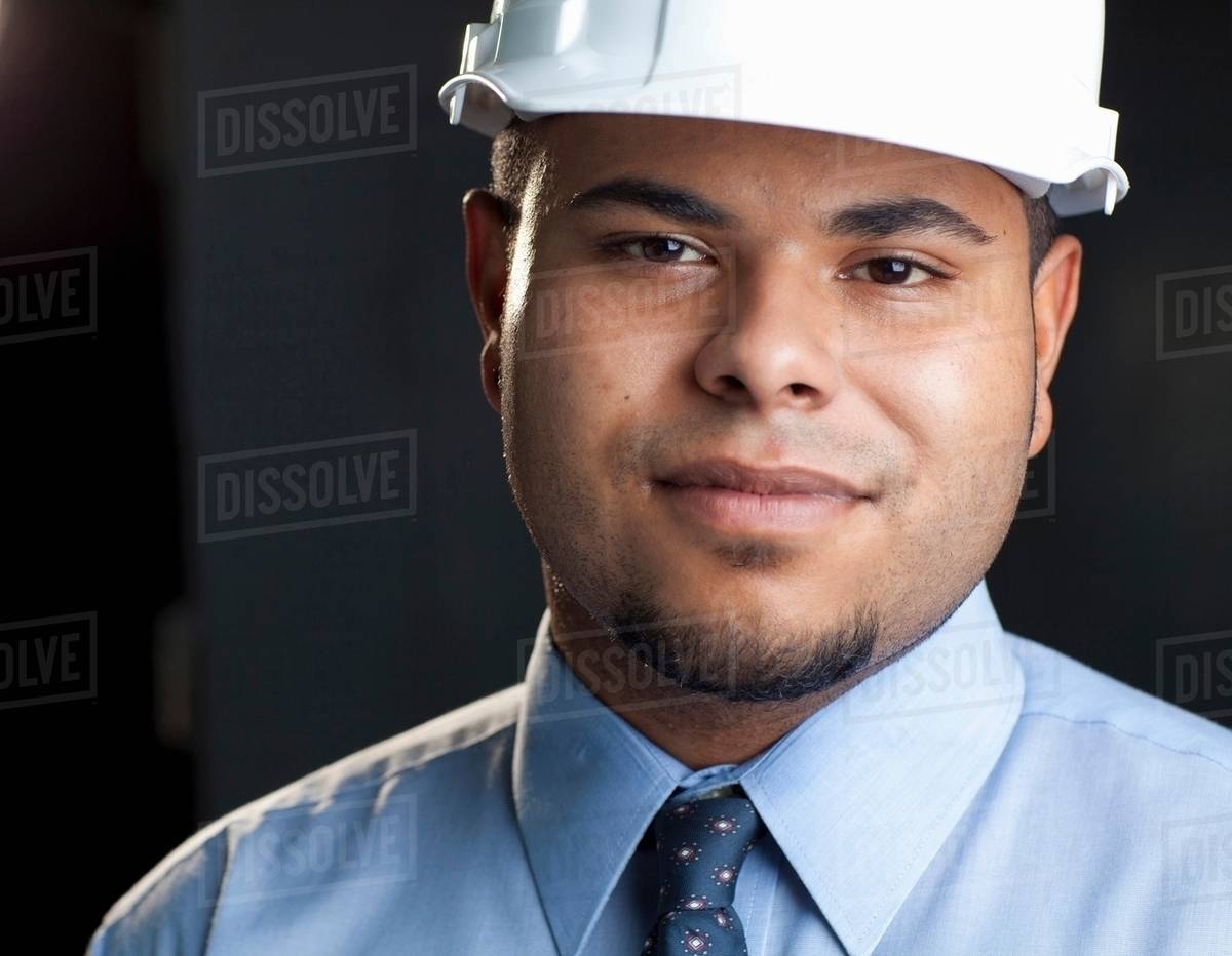 Industrial worker?s smiling face - Stock Photo - Dissolve