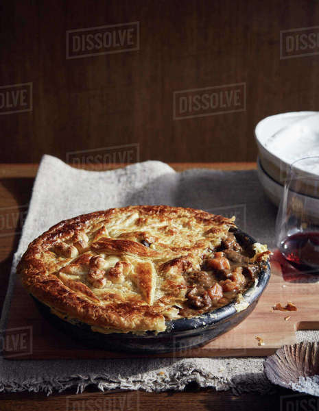 Kangaroo Burgundy pie, a bush tucker dish using indigenous ingredients ...