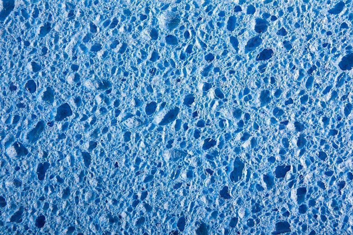 Detail of blue sponge - Stock Photo - Dissolve