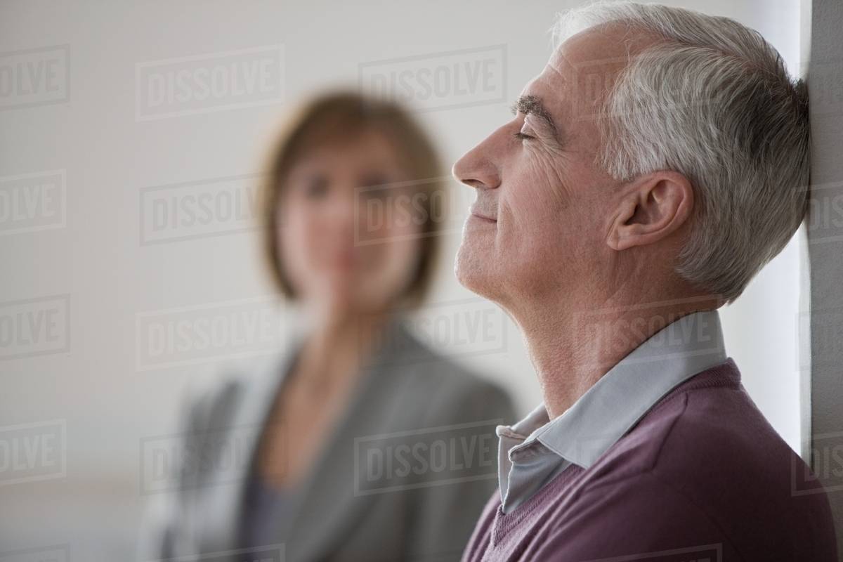 Man looking relieved - Stock Photo - Dissolve