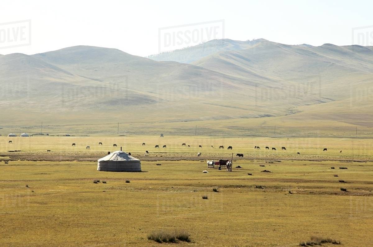 Mongolian steppes landscape - Royalty-free Stock Photo | Dissolve