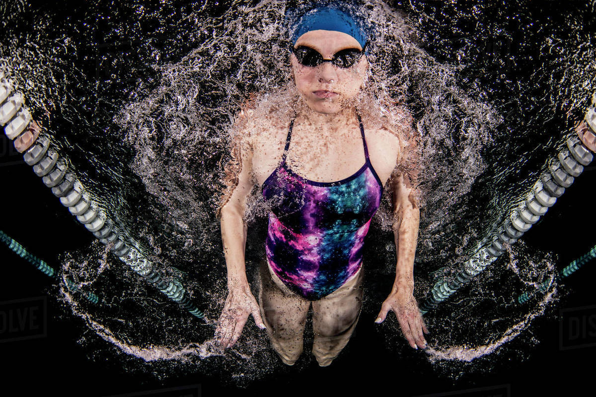 College elite swimmer in swimming pool - Royalty-free Stock Photo ...