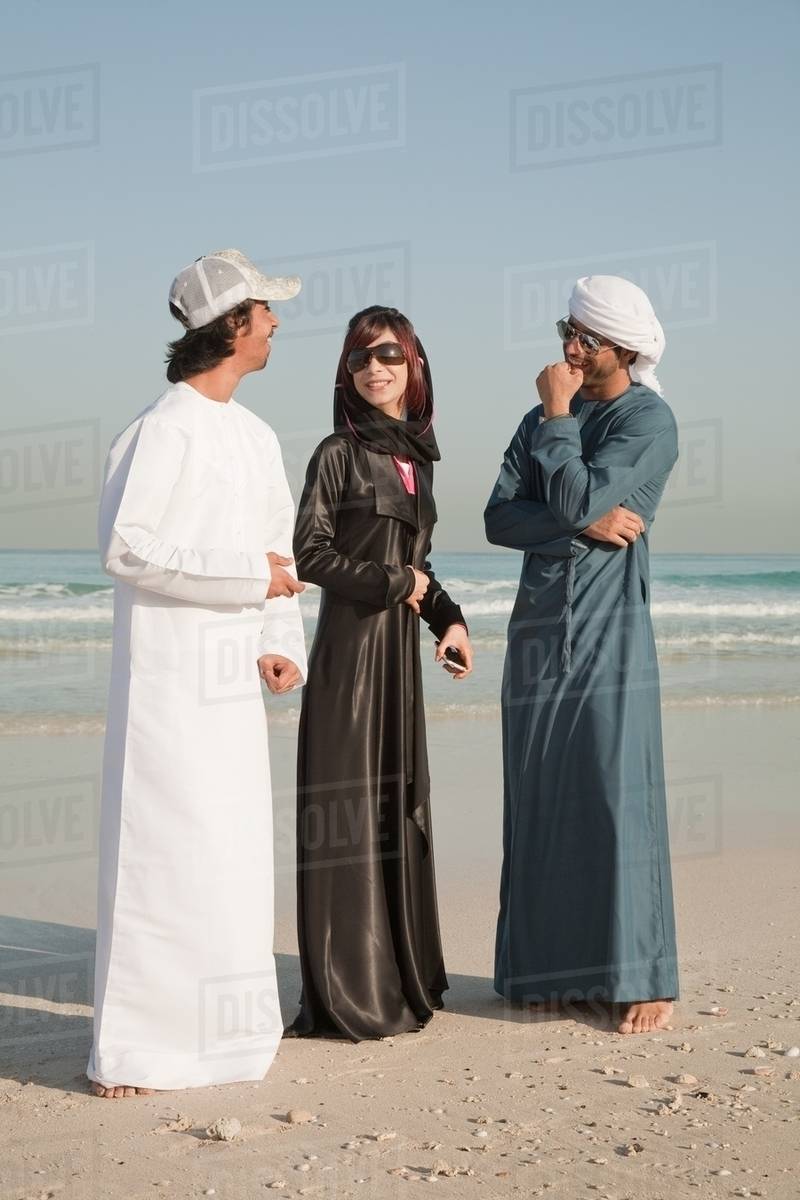 Middle Eastern people on the beach - Royalty-free Stock Photo | Dissolve