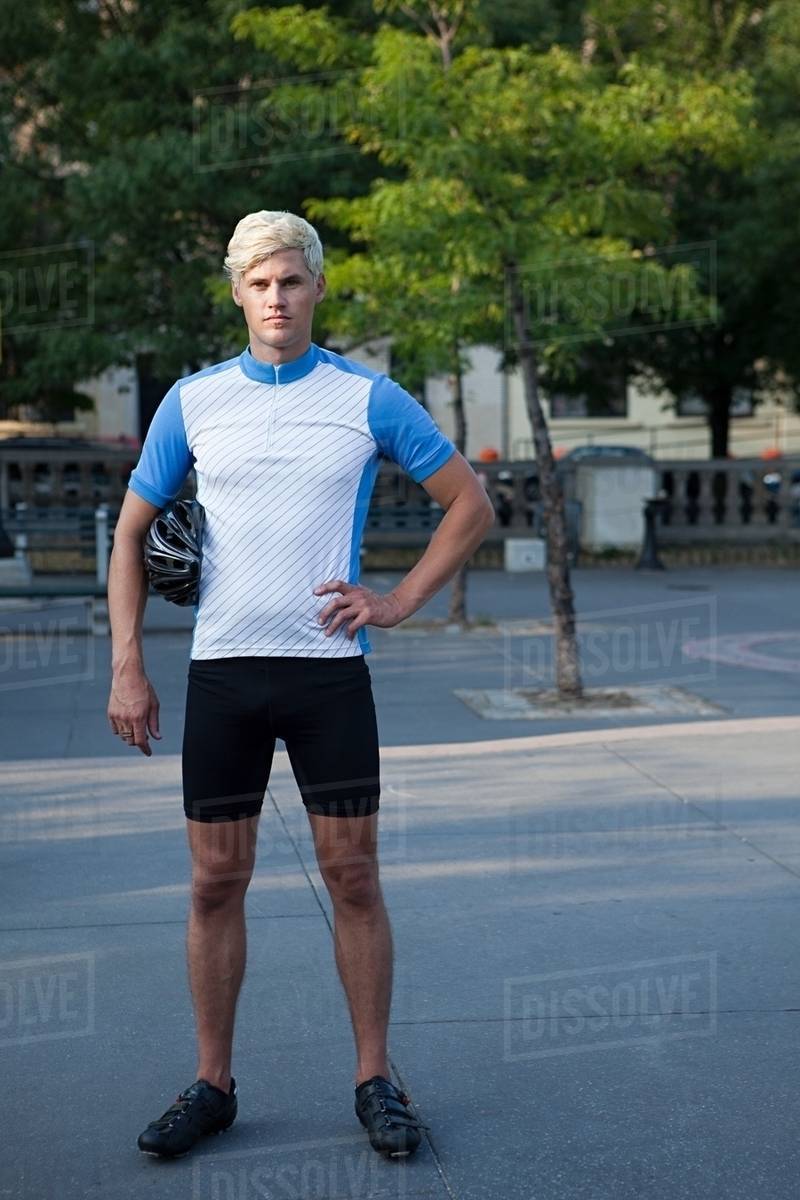 Portrait of a cyclist - Stock Photo - Dissolve