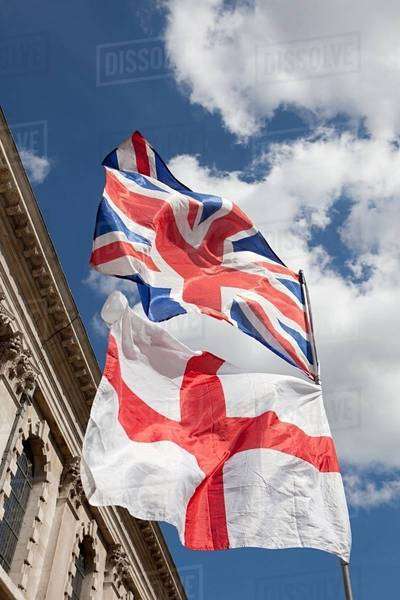 British and English flags, London - Royalty-free Stock Photo | Dissolve