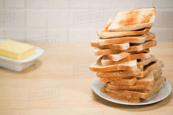 Stack of toast - Royalty-free Stock Photo | Dissolve