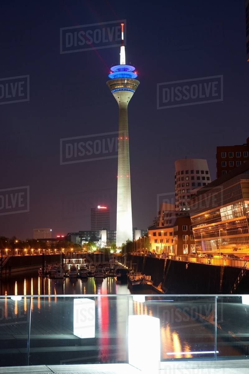 The Rheinturm, Dusseldorf, Germany - Royalty-free Stock Photo | Dissolve