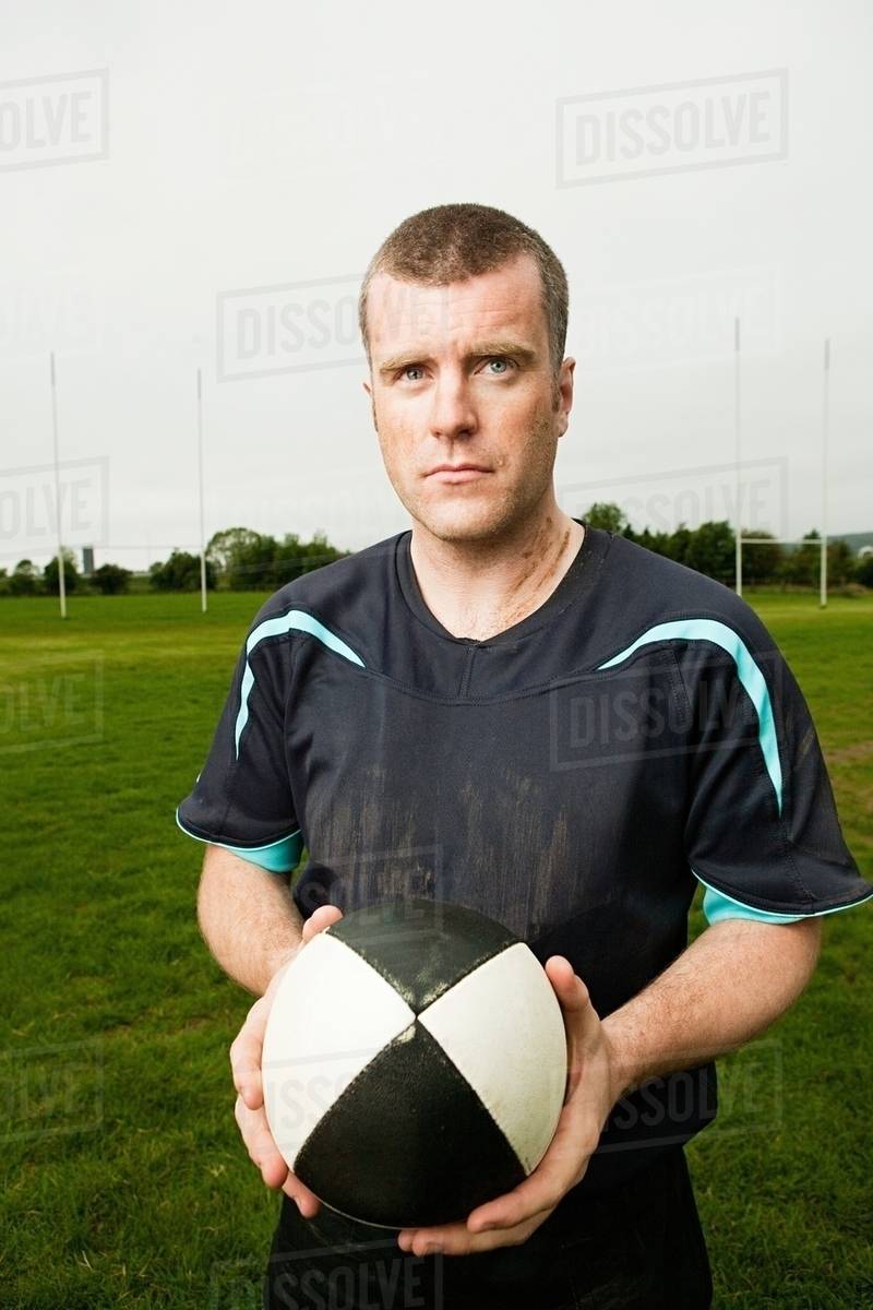 Portrait of a rugby player - Stock Photo - Dissolve