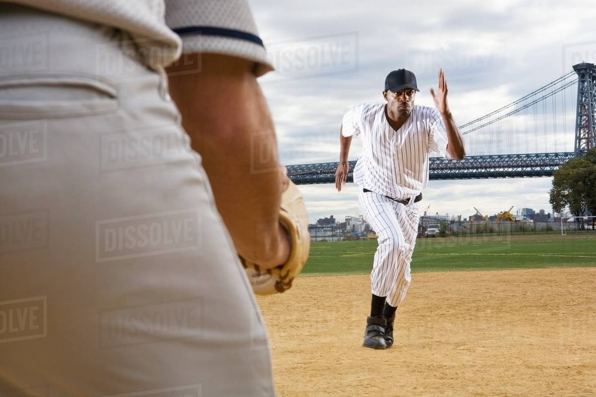 Baseball player running - Royalty-free Stock Photo | Dissolve