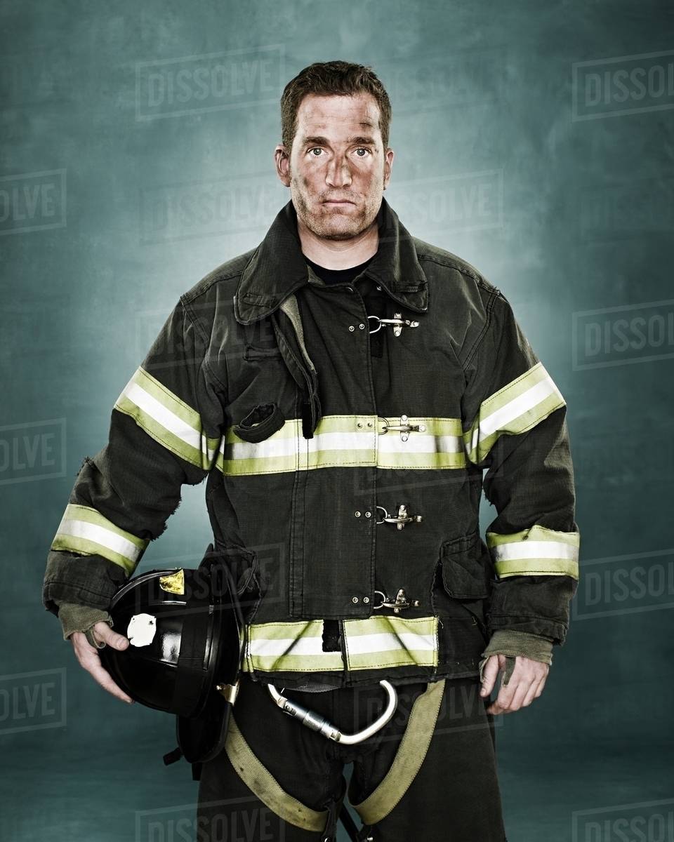 Portrait of a firefighter - Royalty-free Stock Photo | Dissolve