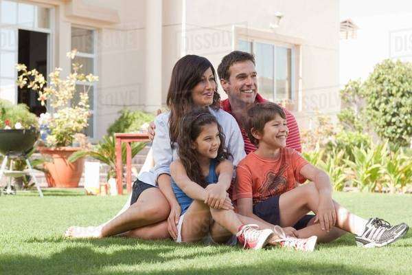 Family in the garden - Royalty-free Stock Photo | Dissolve