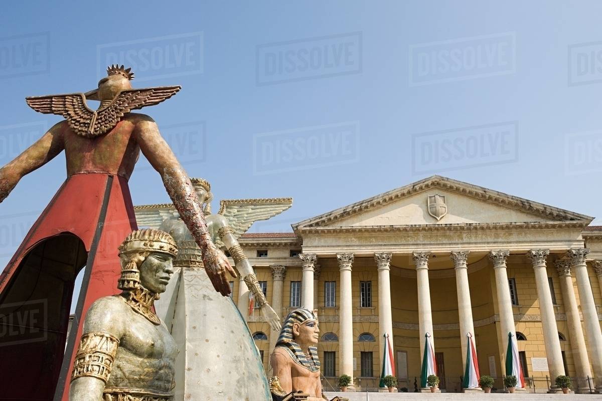 Statues for opera festival at Verona Arena, Italy - Royalty-free Stock ...