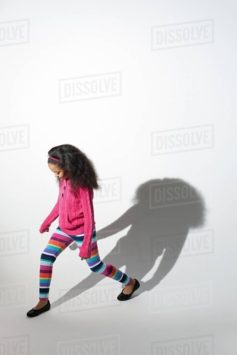 Girl and shadow - Royalty-free Stock Photo | Dissolve
