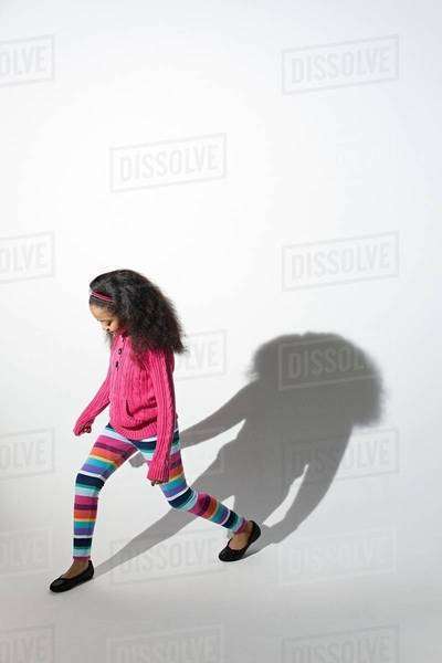 Girl and shadow - Royalty-free Stock Photo | Dissolve